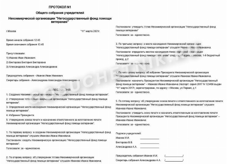 Образец протокола собрания, заседания в 2025 году